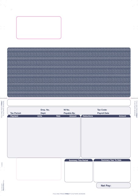 SAPADF - Compatible Self Seal Sage Payslips - No tape required