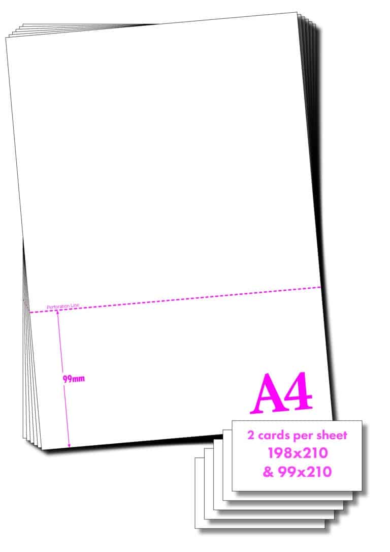 A4 GREEN PERFORATED PAPER - UK - CENTRE PERFORATION