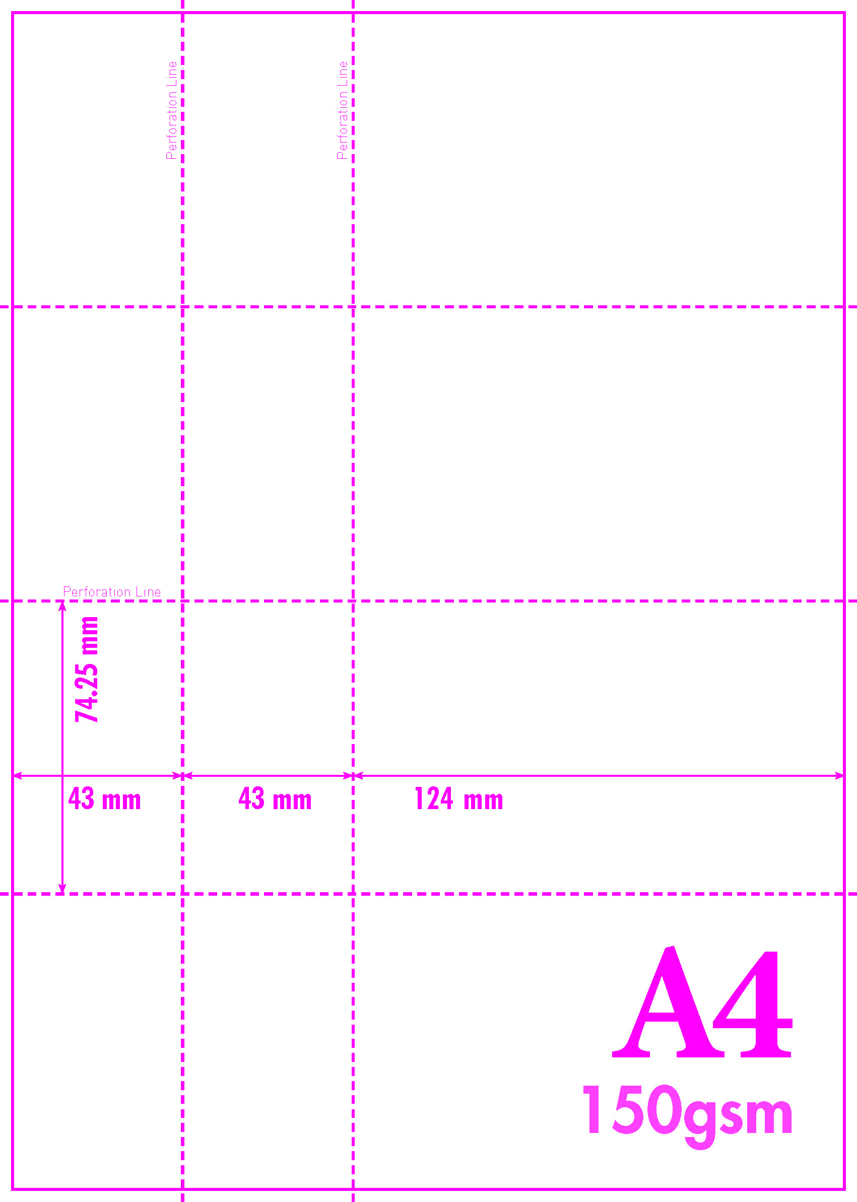 MICRO PERFORATED EVENT TICKETS - 4 Tickets with 2 Stubs