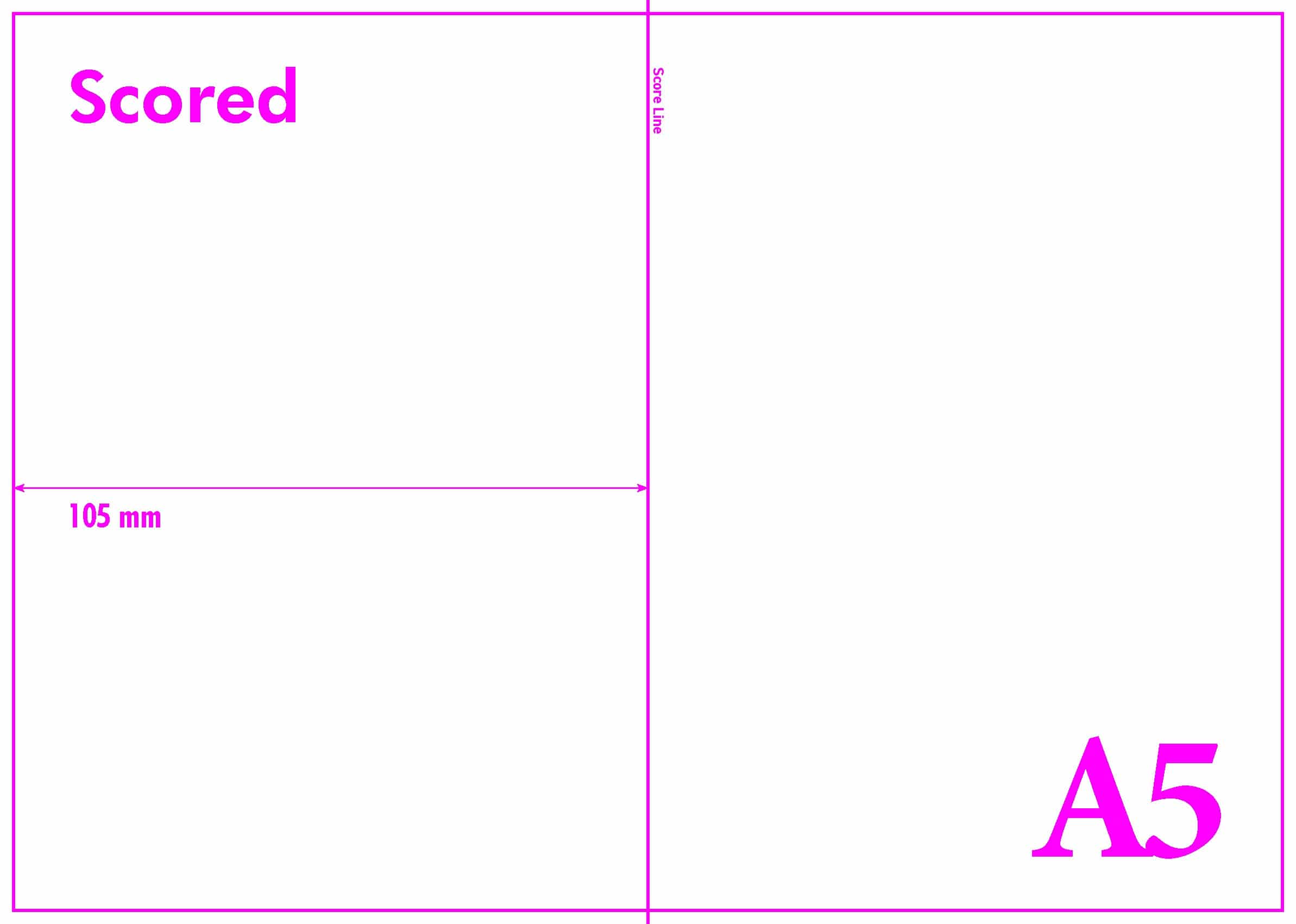 A5 Blank Scored Paper - Folds to A6 Size - Pack of 50 - Payslips Direct