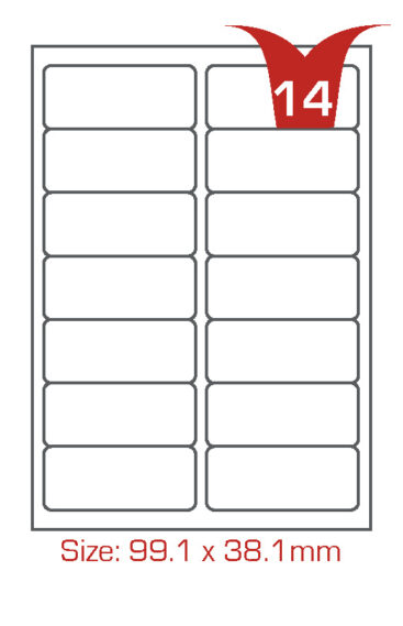 Multifunction S/A Labels 14TV White 99.1x38mm S-A4-200-18660 [1400 ...