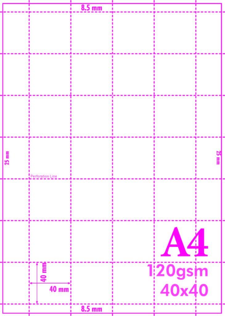 PERFORATED SHELF EDGE LABELS - 14 LABELS 40mmx 40mm