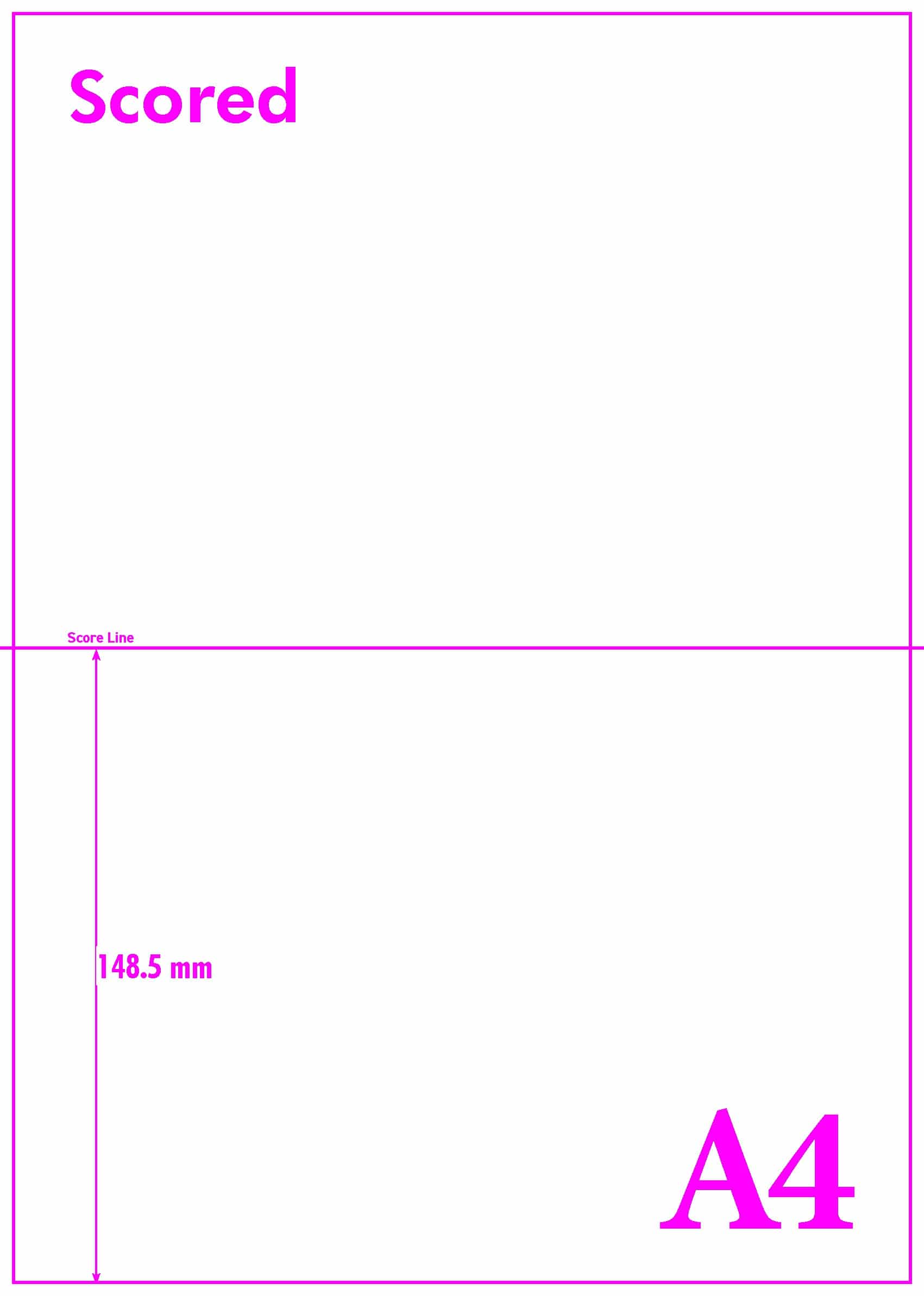 A4 Blank Scored Paper - Pack of 50 Horizontal Folded - Payslips Direct