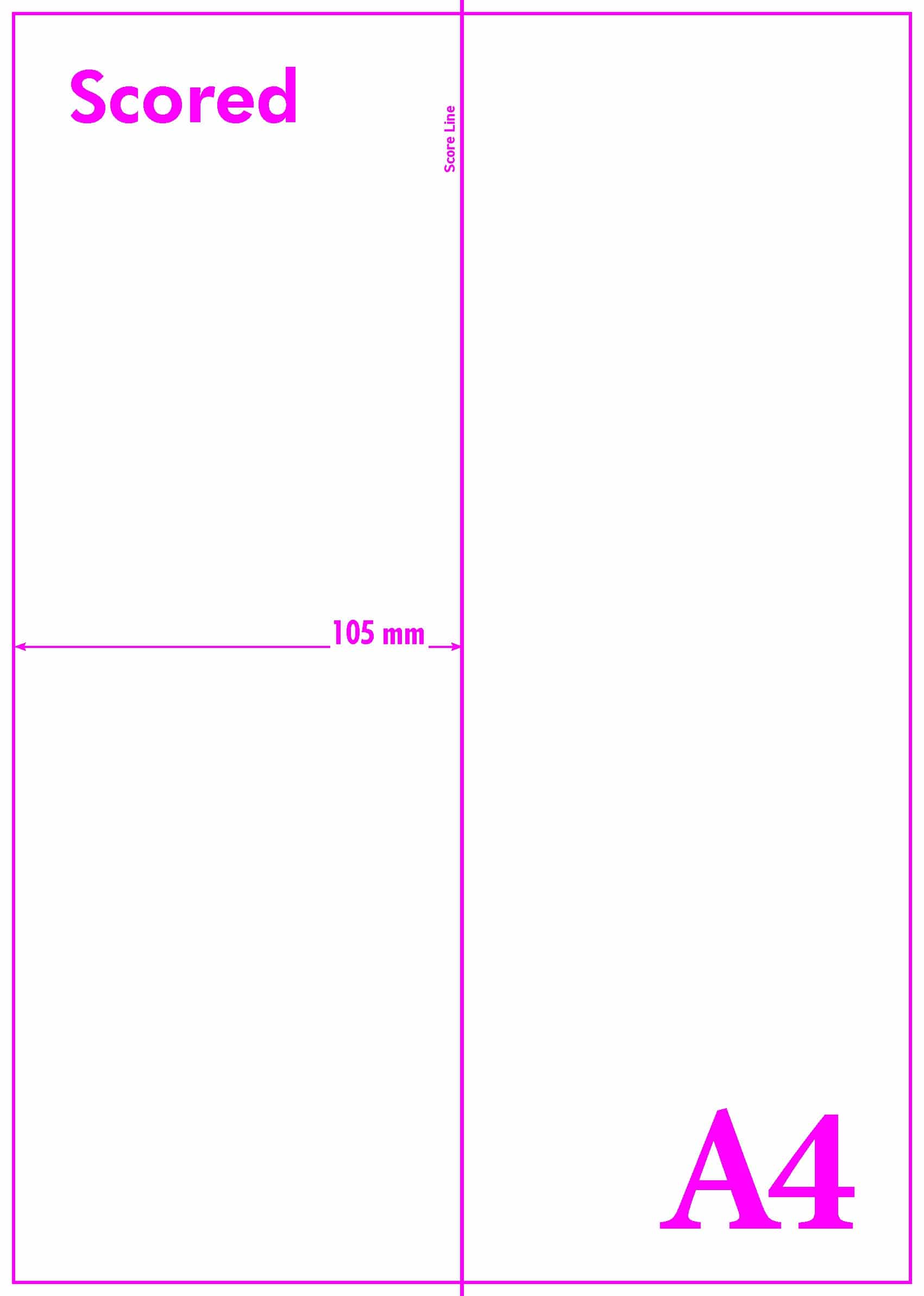 A4 Blank Scored Paper - Pack of 50 Vertical Folded - Payslips Direct