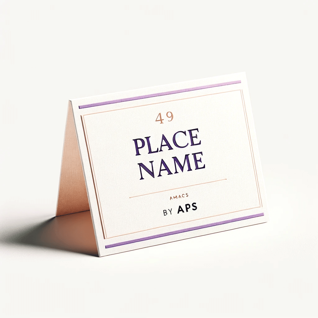 A4 NAME PLACE CARDS - 9 cards size 49.50 mm x 70 mm - 170 GSM