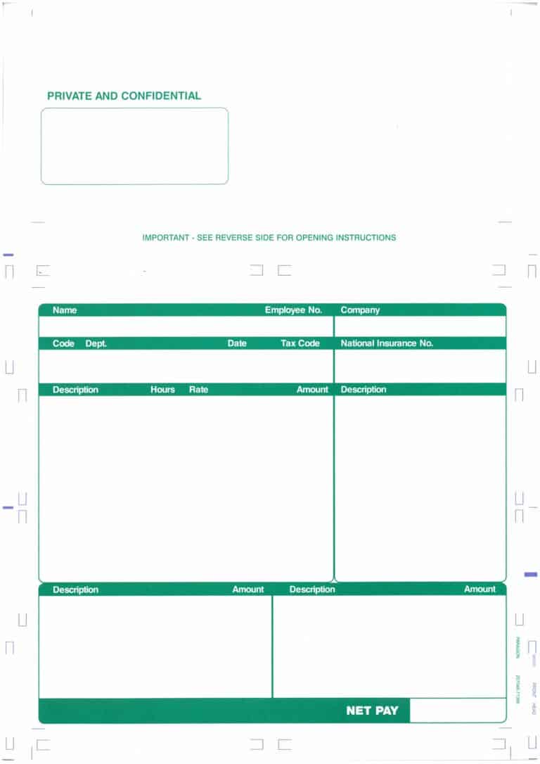 Pressure Seal Payslip - 207046 - Various Pack Sizes