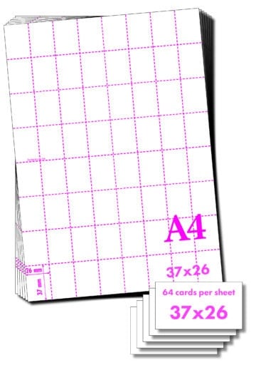 120GSM Micro Perforated A4 Paper - 4 sheets x 1/4 A4 size