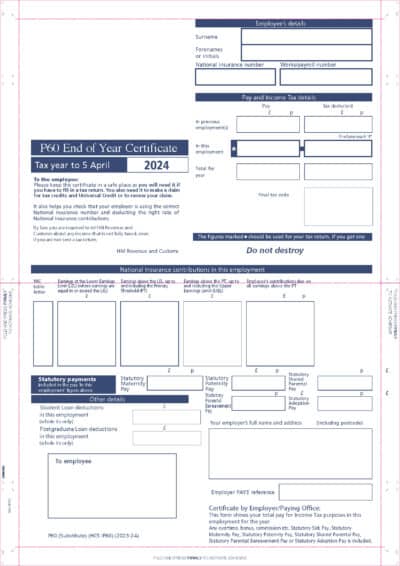 2024 IRIS LASER P60 Forms. Single part forms available.