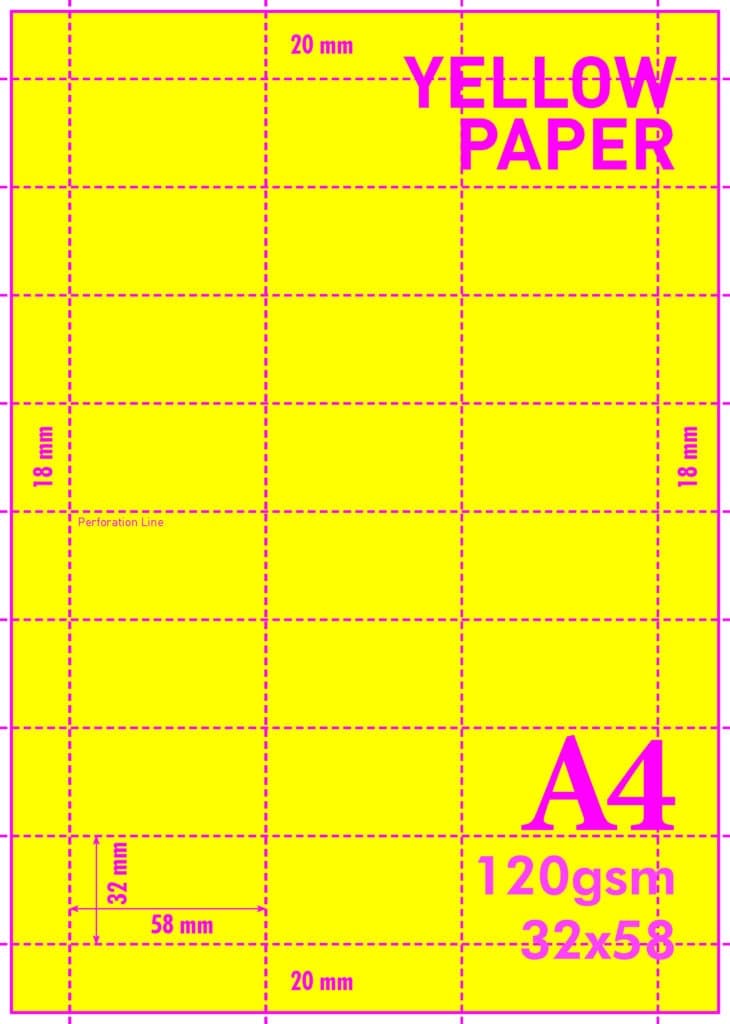 A4 MICROPERF SHELF EDGE TICKETS - 24 tickets size 58mm x 32mm