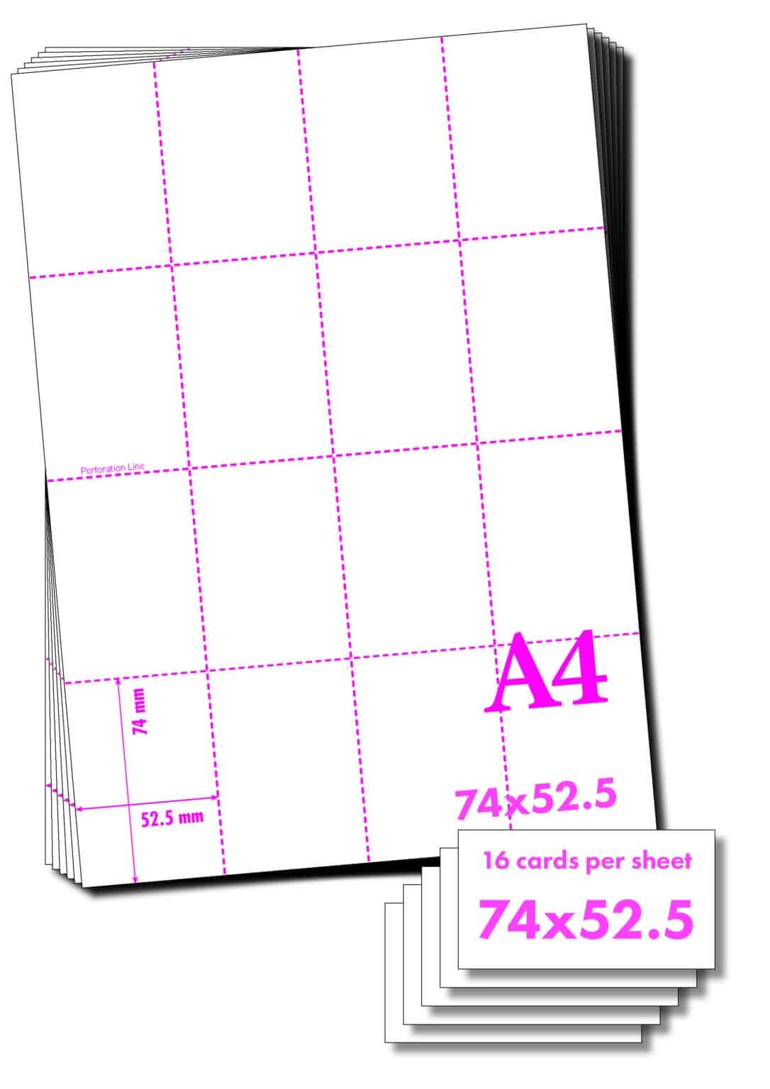 120GSM Micro Perforated A4 Paper - 4 sheets x 1/4 A4 size