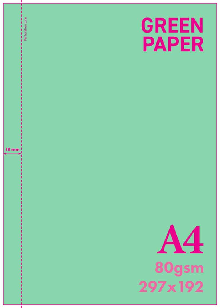 A4 PAPER WITH PERFORATIONS - MARGIN PERFORATIONS