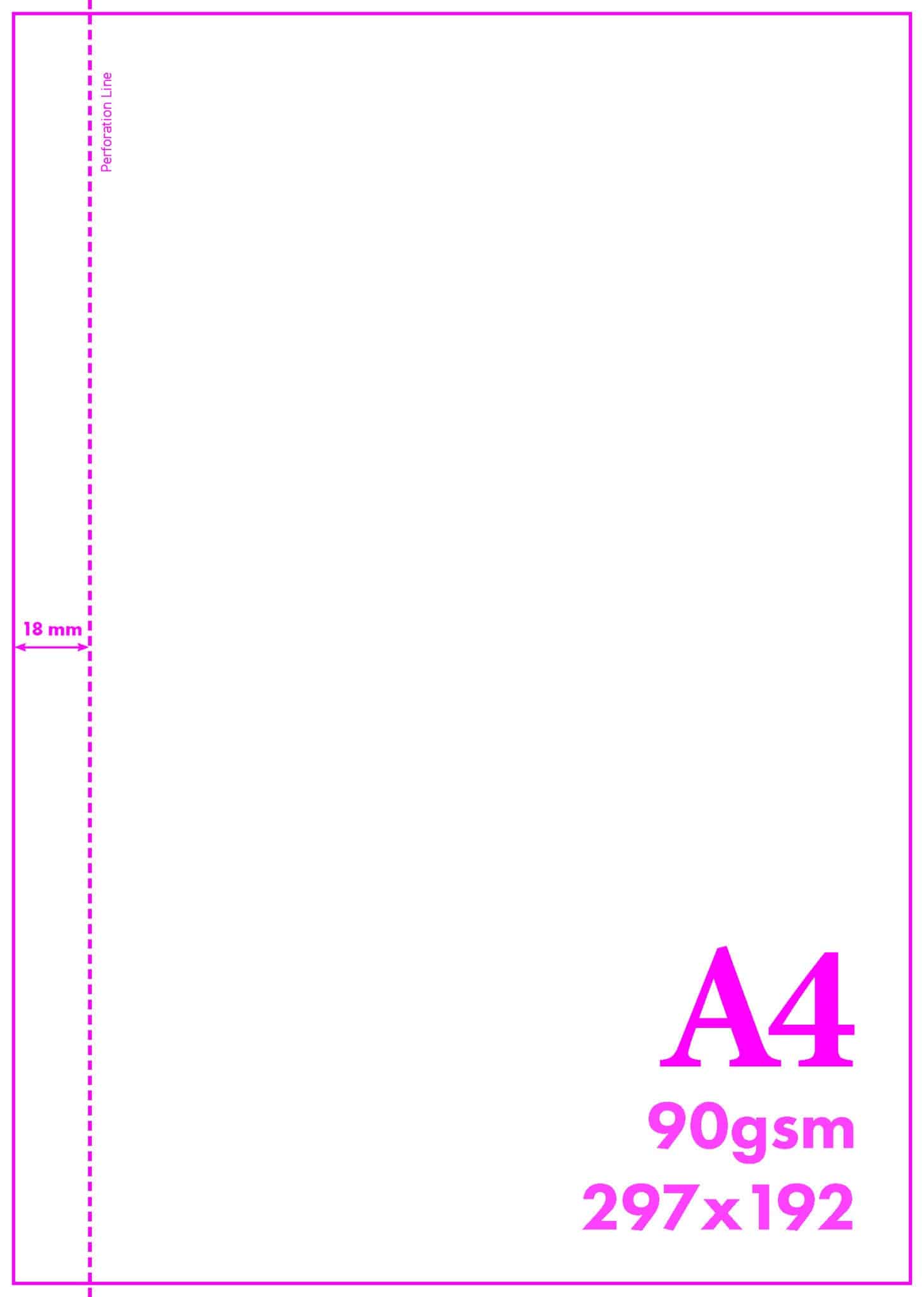 A4 PAPER WITH PERFORATIONS - MARGIN PERFORATIONS