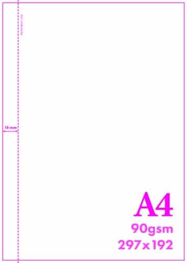 A4 PAPER WITH PERFORATIONS - MARGIN PERFORATIONS