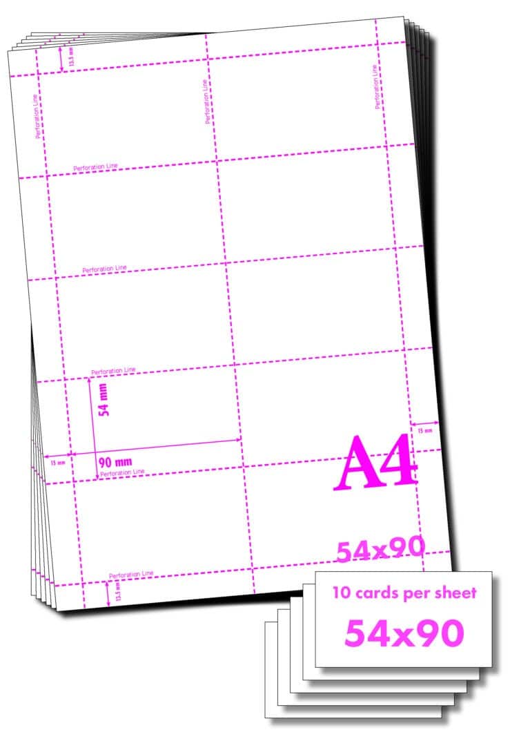120GSM Micro Perforated A4 Paper - 4 sheets x 1/4 A4 size