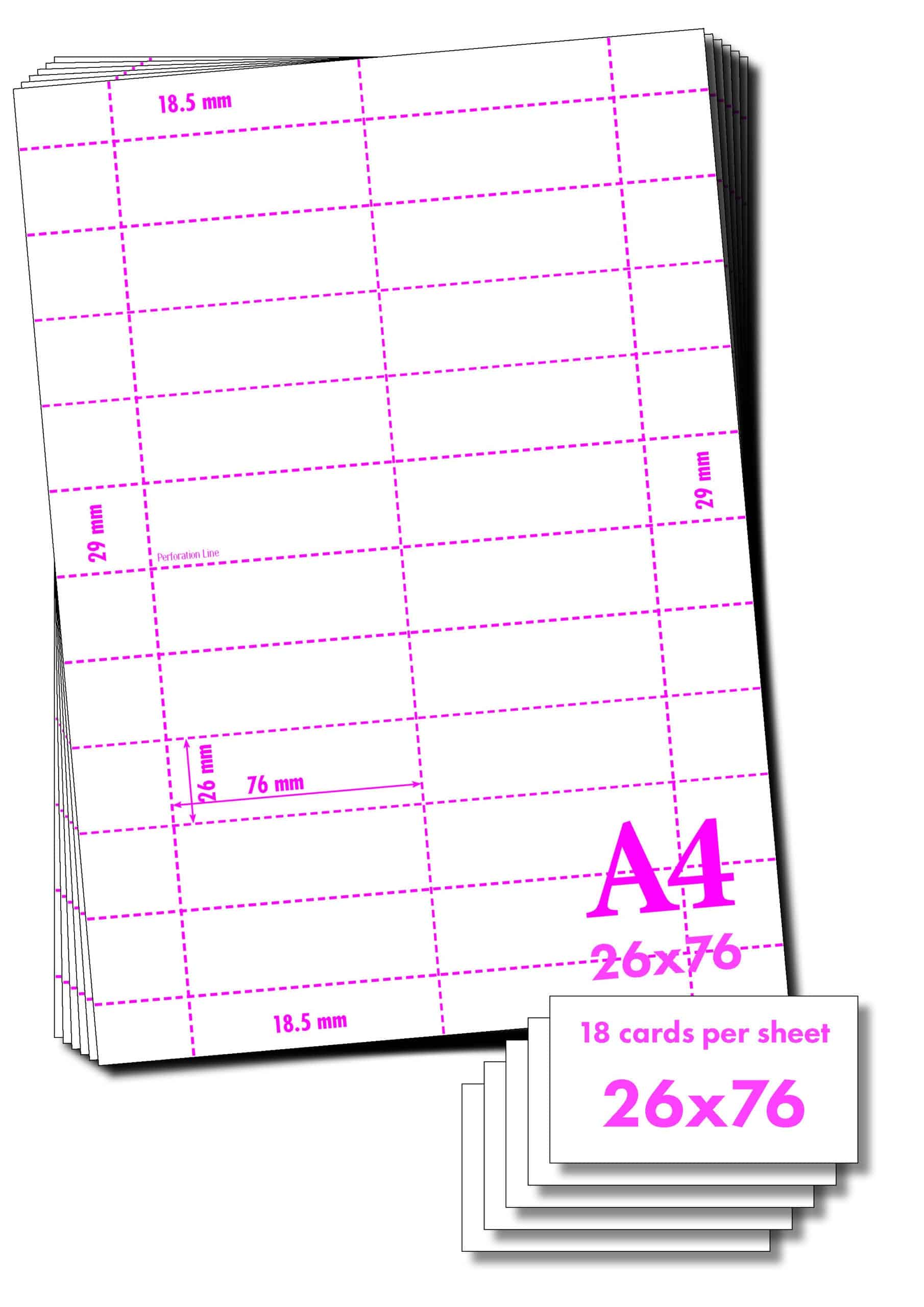 PERFORATED A4 PAPER - VARIOUS PAPER WEIGHTS AND STYLES